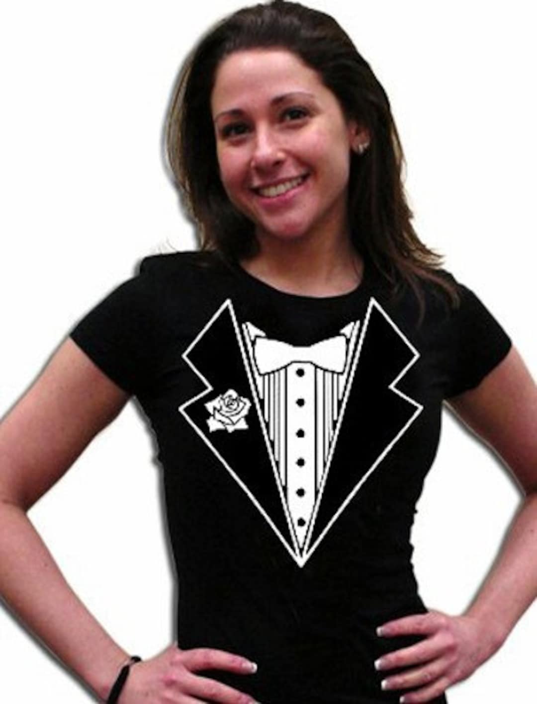 Tuxedo Shirt Girls Tuxedo With White Flower Black 6 Etsy