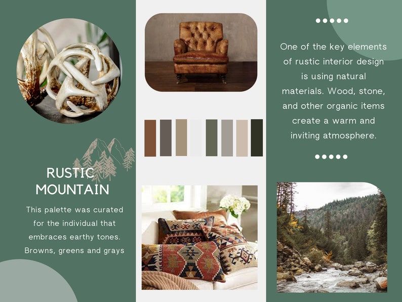 Rustic Mountain Decor and Palette. Decor Links, Paint Colors and ...