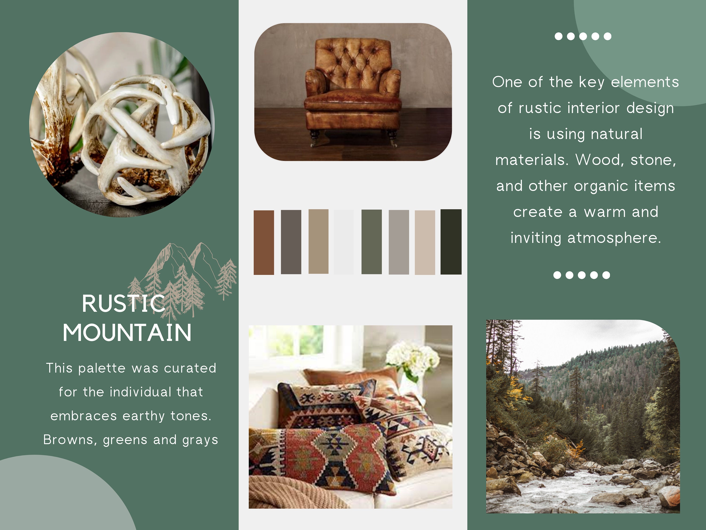 Rustic Mountain Decor and Palette. Decor Links, Paint Colors and ...