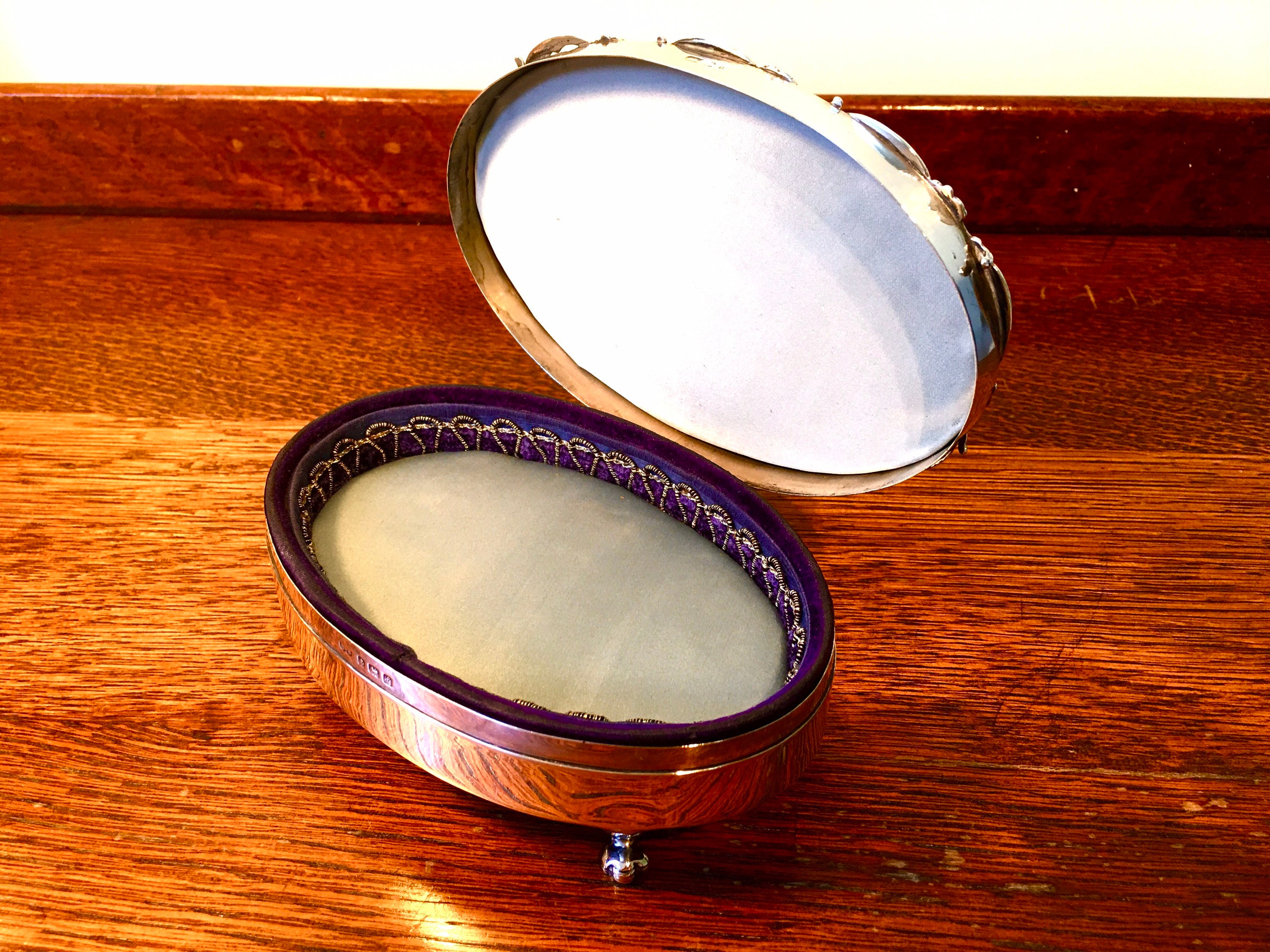 Beautiful Large Antique Trinket Box Birmingham 1905 - Etsy UK