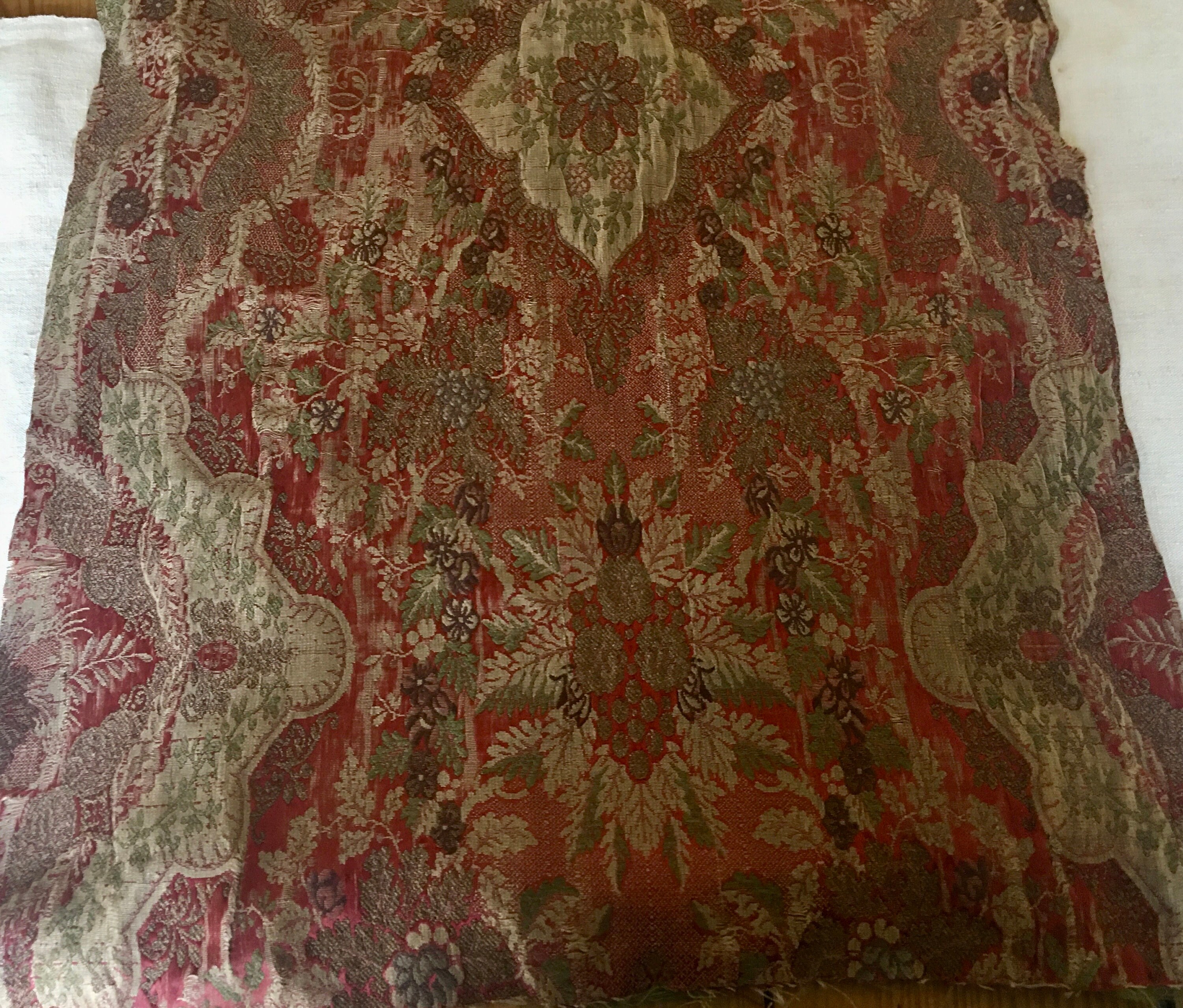 Rare Antique 17th Century Early 18th Century Italian Silk Metallic ...