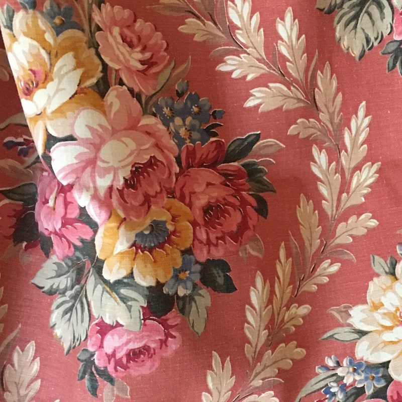 Vintage Floral Fabric - Etsy