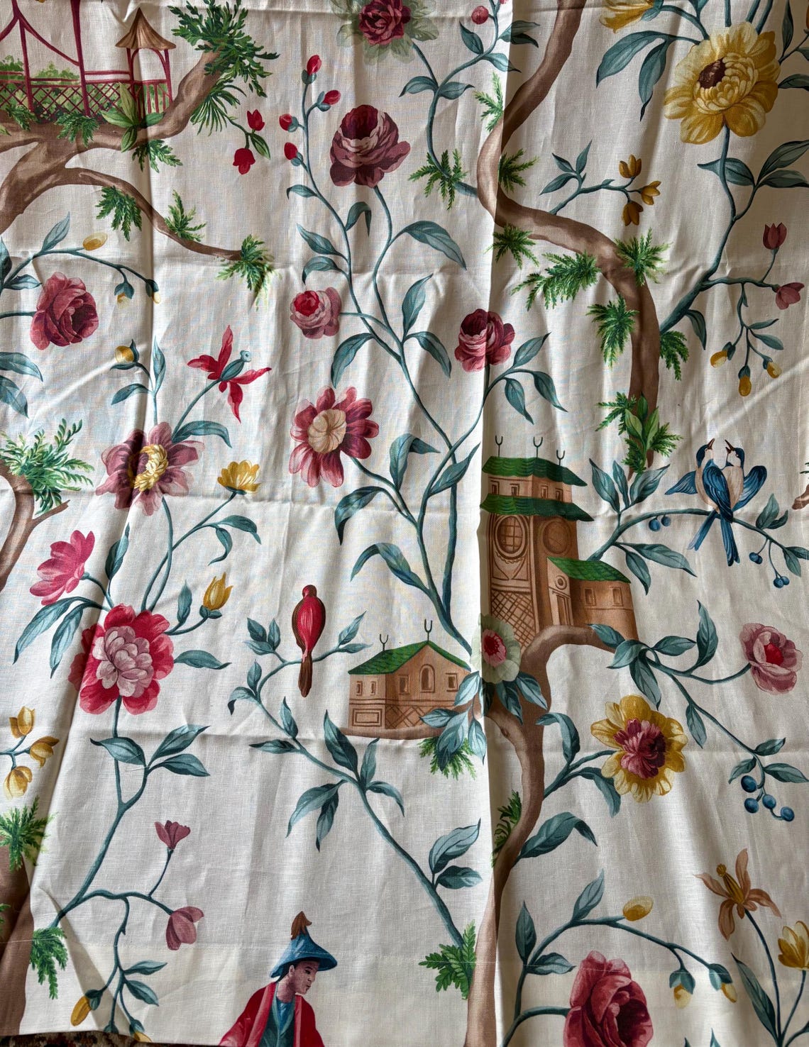 One Beautiful French Pierre Frey Linen Fabric Curtain Panel ~ Chinon ...