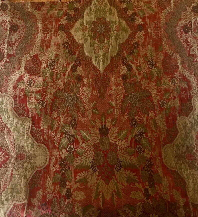 Rare Antique 17th Century Early 18th Century Italian Silk Metallic ...
