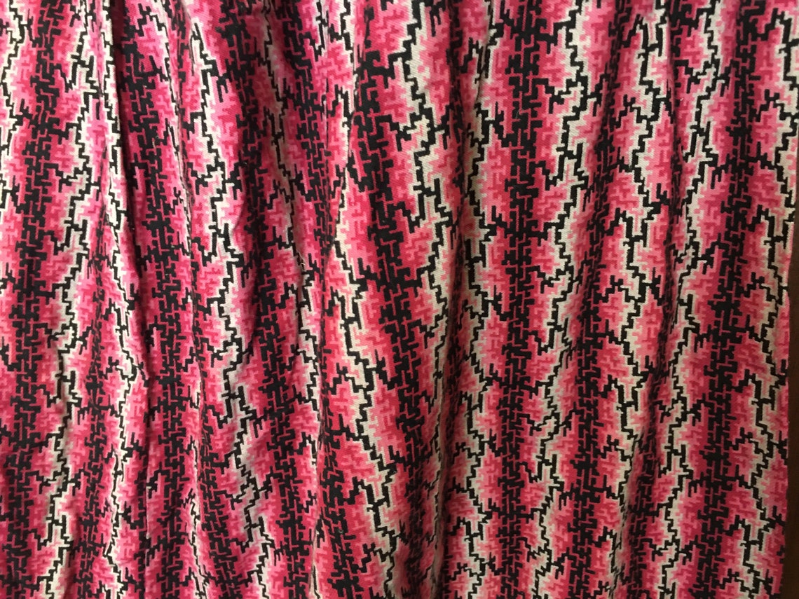 Antique French 19th Century Wrapper Dress ~ Unique Cotton Fabric ~ Pink ...