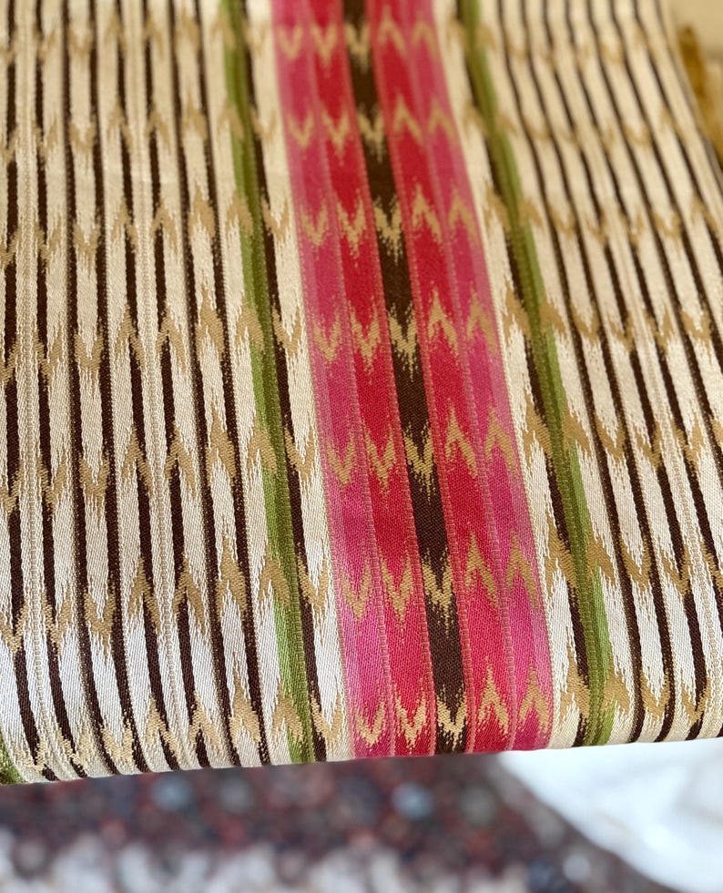 Superb Semi Vintage French Pierre Frey Ikat Stripe Fine Interiors ...