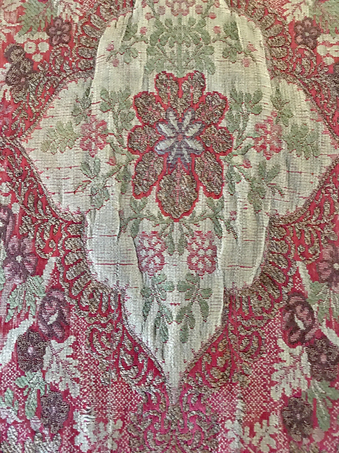 Rare Antique 17th Century Early 18th Century Italian Silk Metallic ...