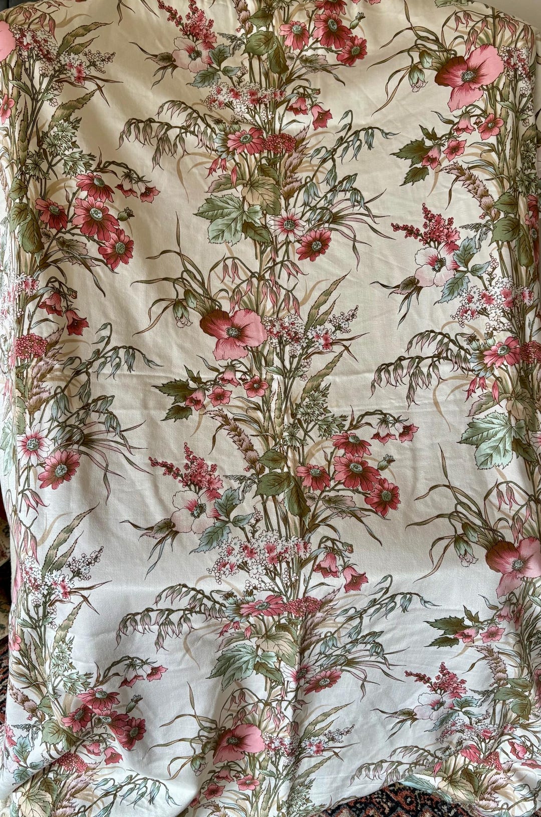 One Vintage English Made Country Cottage Meadow Wildflower Floral ...