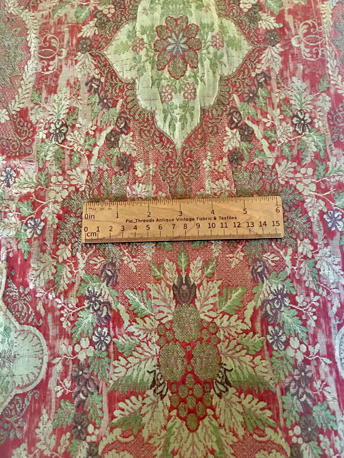 Rare Antique 17th Century Early 18th Century Italian Silk Metallic ...