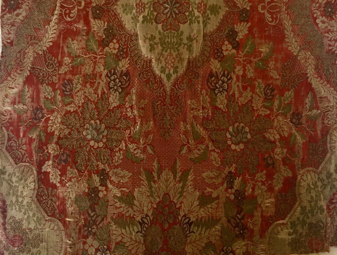 Rare Antique 17th Century Early 18th Century Italian Silk Metallic ...