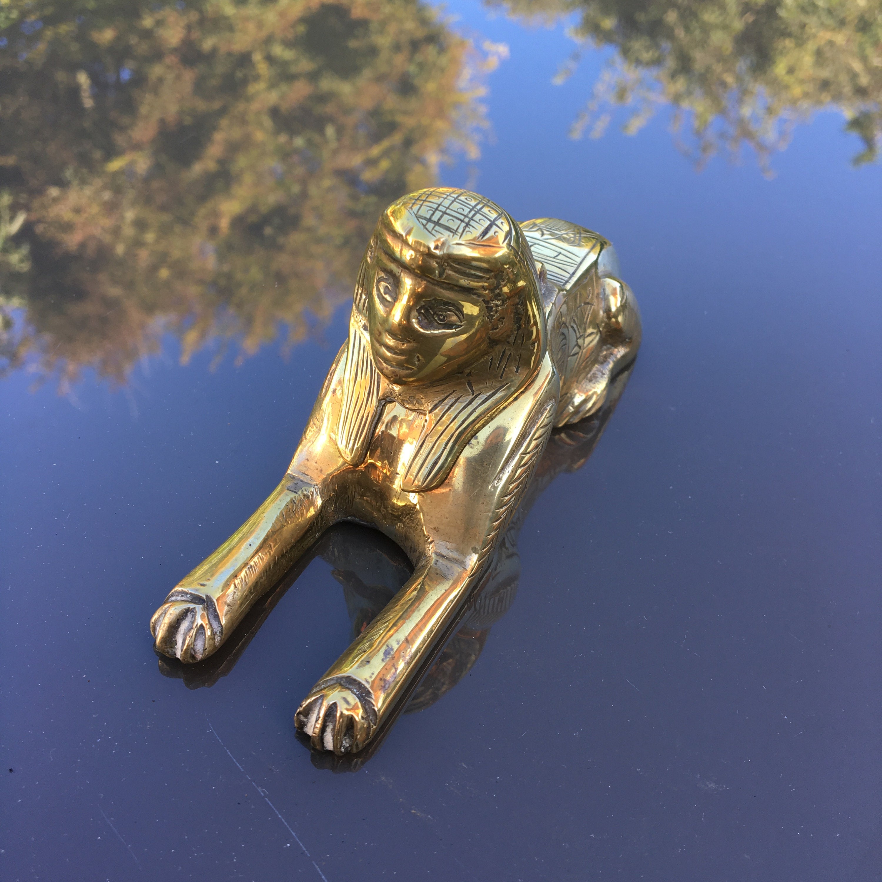 Brass Sphinx Egyptian Inkwell 1920s - Etsy Brass Sphinx Egyptian Inkwell 1920s - Etsy