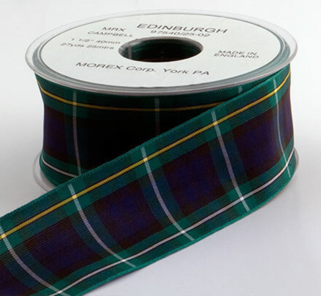Authentic Scottish Plaid Campbell Tartan Ribbon - Etsy