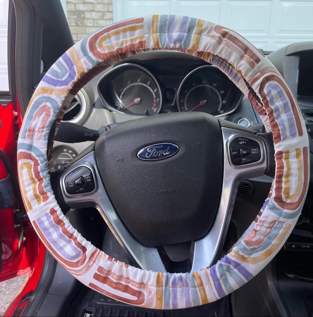 Boho Rainbow Universal Fit Steering Wheel Cover With Nonslip Grips - Etsy