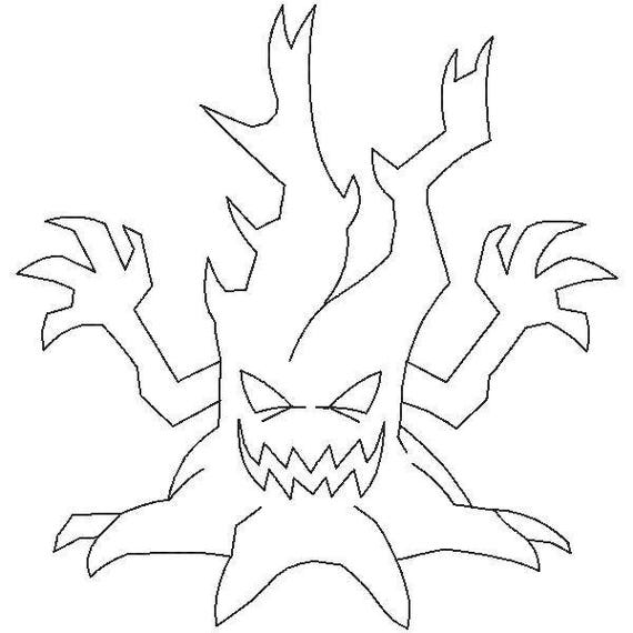 Halloween Scary Tree Quilting Pattern 3 Sizes 4x4 | Etsy