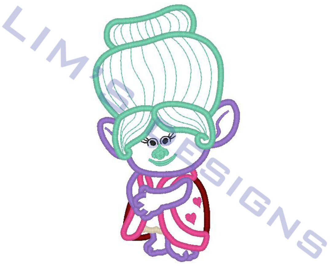 Hairy Creature Grandma Rosie Puff Applique Machine Embroidery Design 3 ...