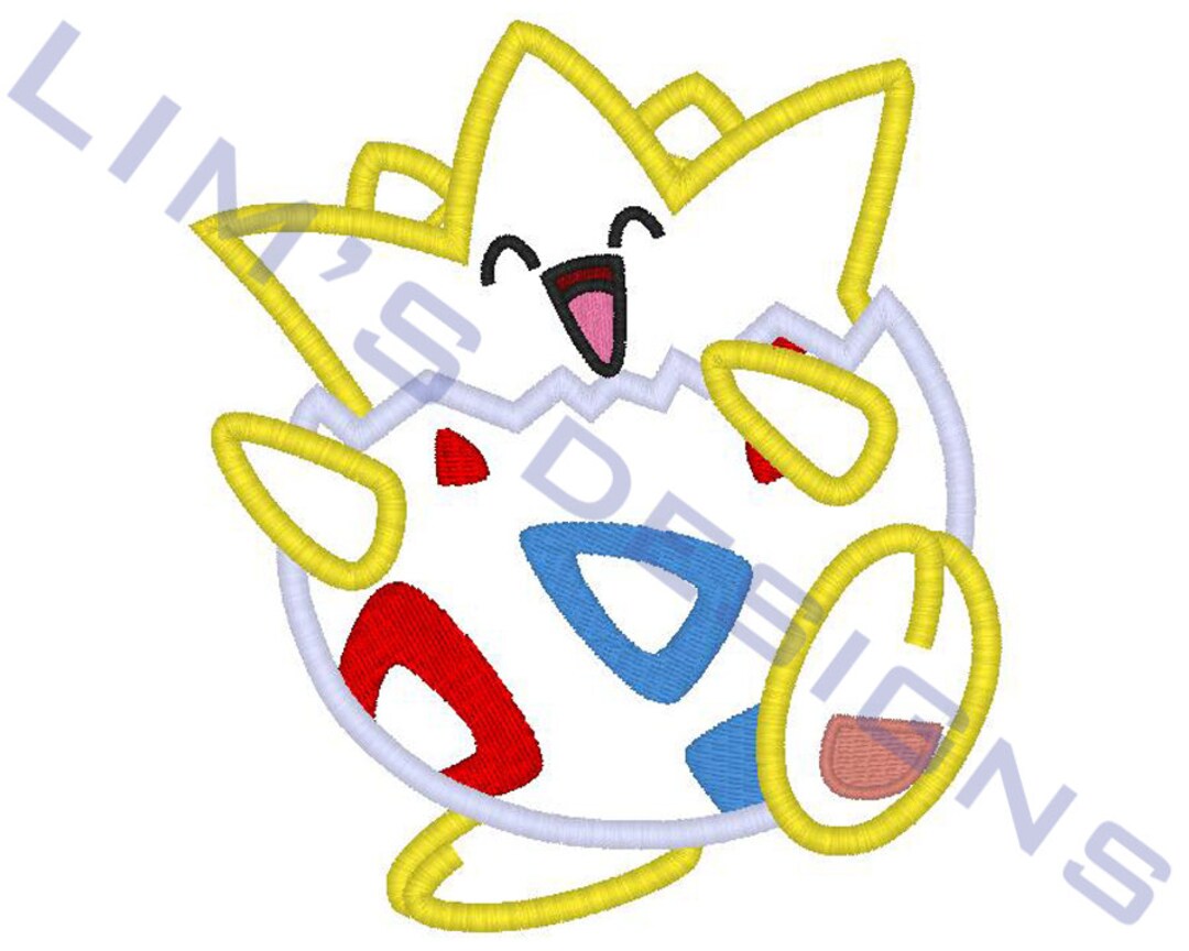 Togepi Pokemon Applique Machine Embroidery Design 3 Sizes - Etsy