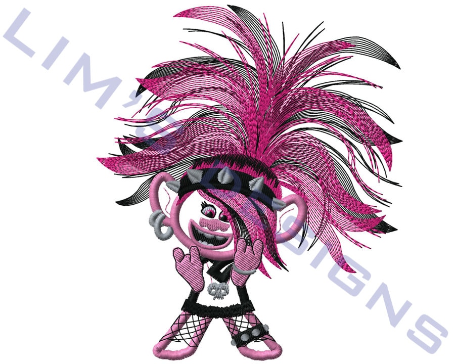 applique machine embroidery design- 4 sizes 4x4 Delta Dawn Troll 5x7 ...