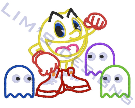 Pacman Applique Machine Embroidery Design 3 Sizes | Etsy