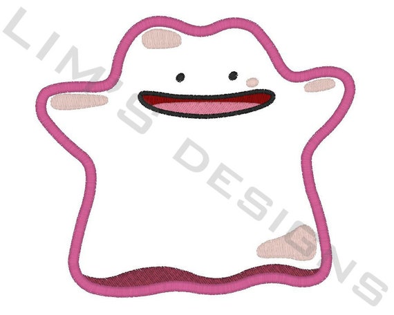 Ditto Pokemon Applique Machine Embroidery Design 3 Sizes | Etsy
