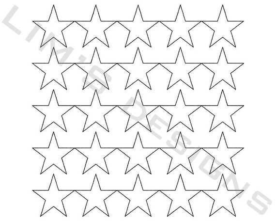 Quilting pattern Stars 207 5 sizes 4x4 5x5 | Etsy