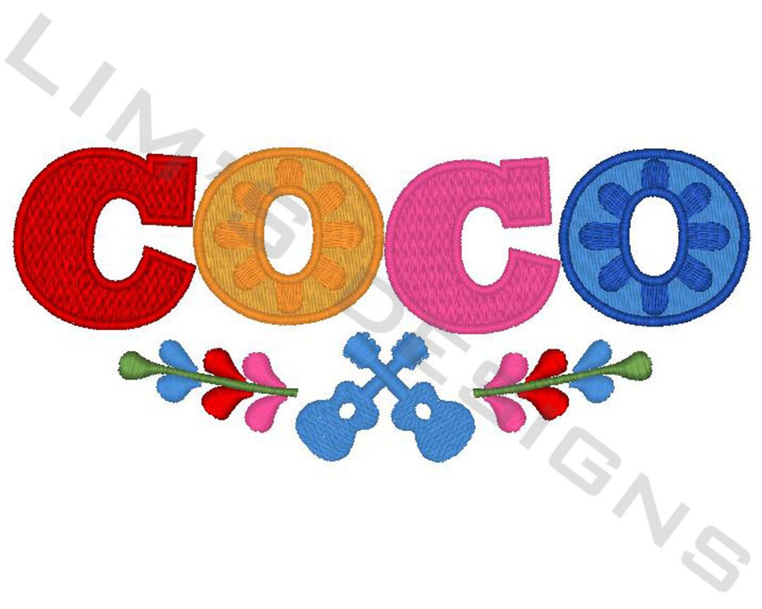 Coco Machine Embroidery Design 3 Sizes 4x4, 5x7, 6x10 - Etsy
