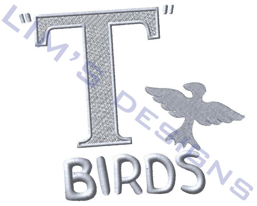 T Birds Logo Machine Embroidery Design 4 Sizes 4x4 - Etsy UK