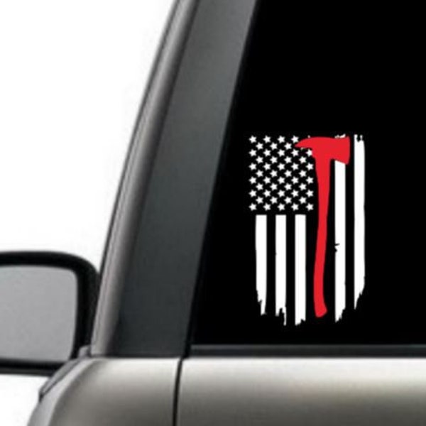 Firefighter Vinyl Decal - Etsy