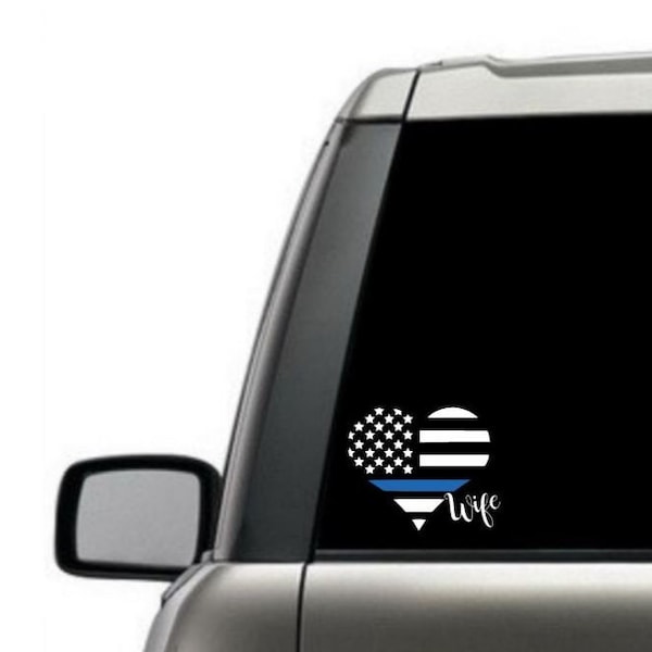 Thin Blue Line Window Decal - Etsy