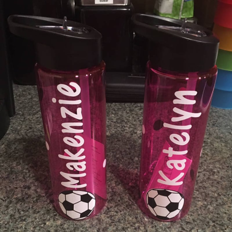 Soccer Water Bottle - Etsy
