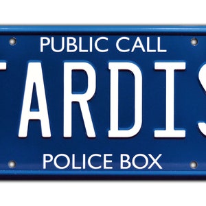 Doctor Who TARDIS BAD WOLF Metal Stamped Vanity License - Etsy