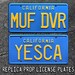 Cheech & Chongs up in Smoke MUF DVR YESCA Metal Stamped Replica Prop ...