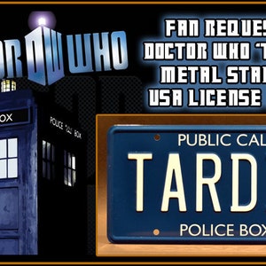 Doctor Who TARDIS BAD WOLF Metal Stamped Vanity License | Etsy