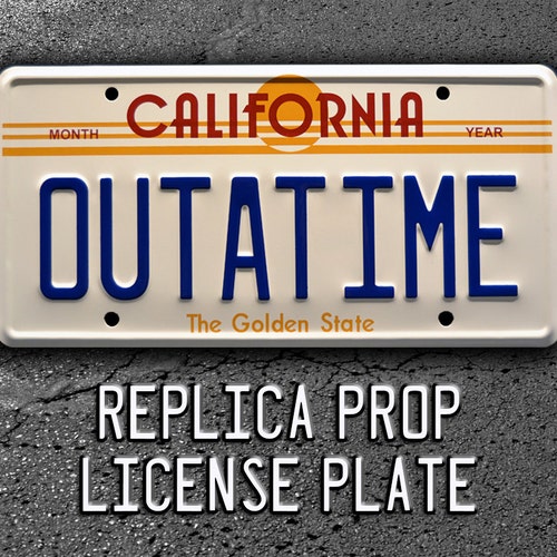 Back to the Future Delorean License Plate Patch California | Etsy