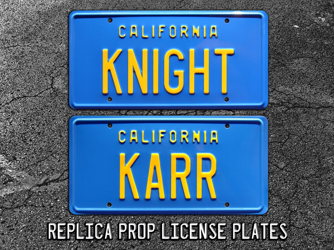 Knight Rider KITT Trans Am KNIGHT KARR Metal Stamped Replica Prop ...