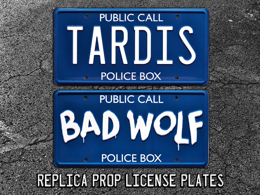 Doctor Who TARDIS BAD WOLF Metal Stamped Vanity License - Etsy