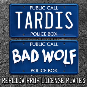 Doctor Who TARDIS BAD WOLF Metal Stamped Vanity License - Etsy