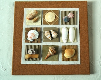 Seashell Wall Hanging, Modern Beach Art. Handmade Shell Art - Etsy