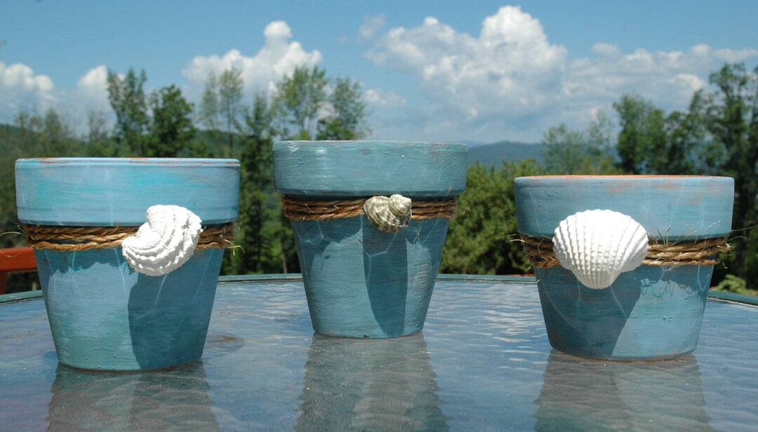 Nautical Clay Pots - Etsy