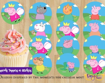 Peppa pig stickers | Etsy