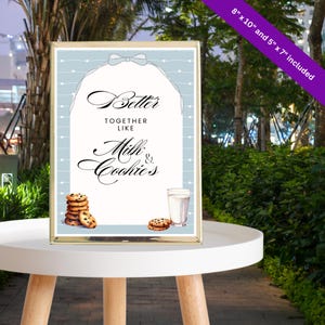 Milk and Cookies Table Sign | 1st 2nd 3rd Party Party | Editable ...