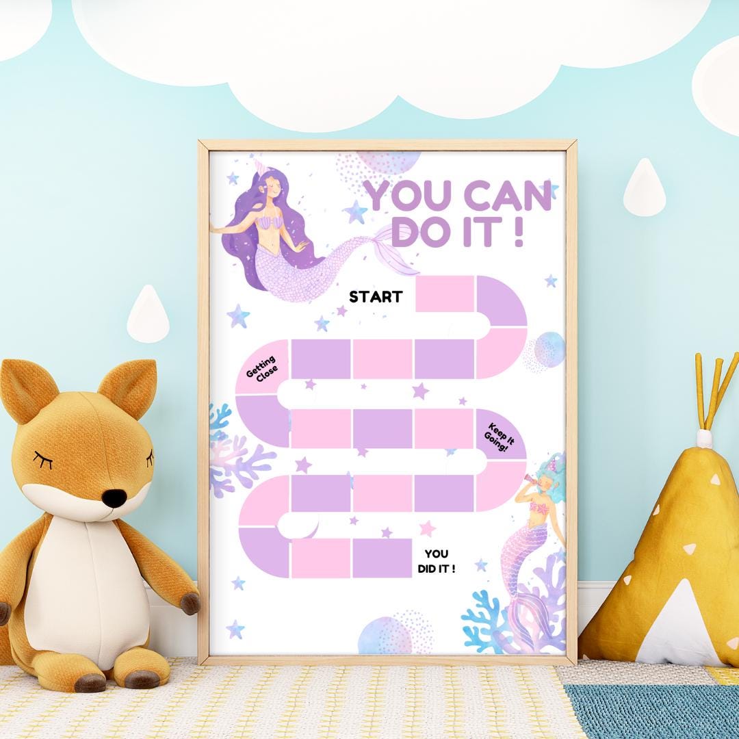 Mermaid Reward Chart BUNDLE | Printable Charts | Daily Habit Tracker ...
