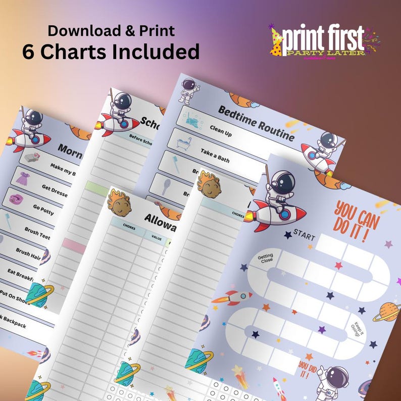 Mermaid Reward Chart BUNDLE | Printable Charts | Daily Habit Tracker ...