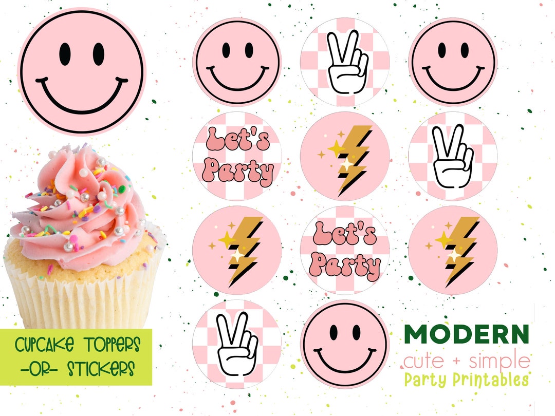 Let's Party Smile Checkered Invitation | Party Invite | Pastel Pink ...