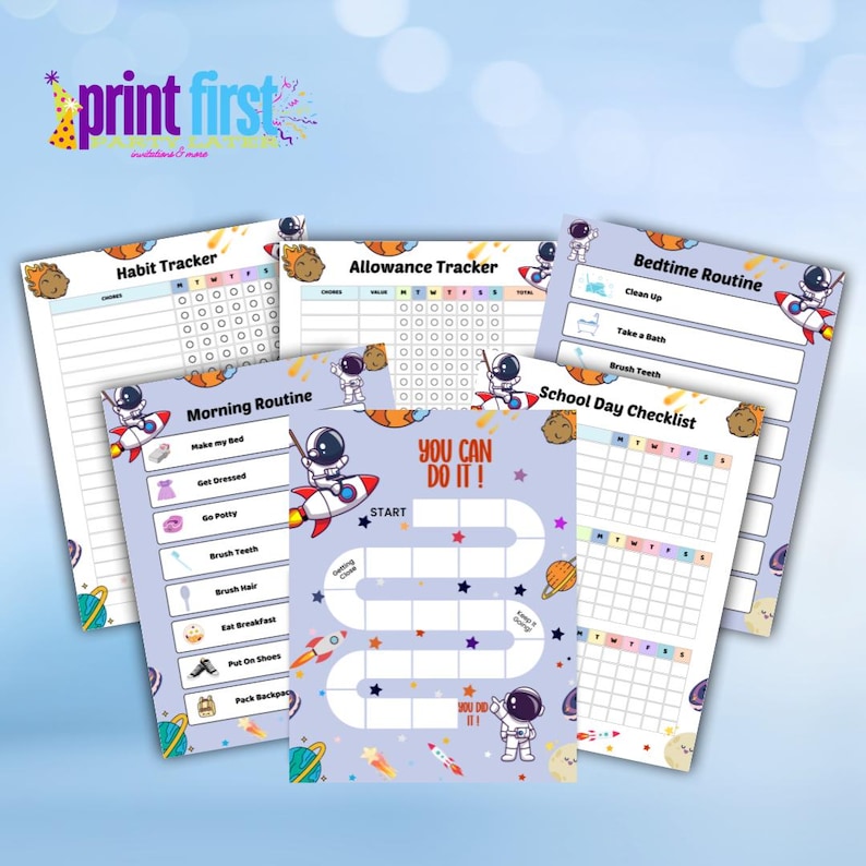 Mermaid Reward Chart BUNDLE | Printable Charts | Daily Habit Tracker ...