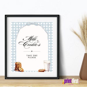 Milk and Cookies Table Sign | 1st 2nd 3rd Party Party | Editable ...