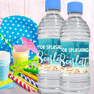 Under the Sea Ocean Water Bottle Label | Ocean Sea Creature Party ...