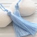 Sky Blue Silk Tassel, Baby Blue Tassel, Light Blue Tassel, Mala Tassel ...