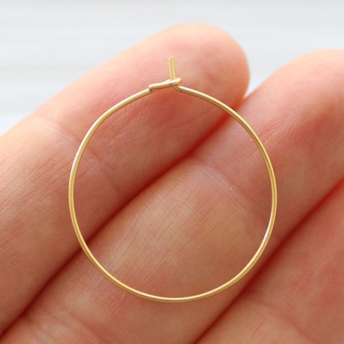 4pc 24K Gold Plated Earring Hoops Earring Loops Loop - Etsy