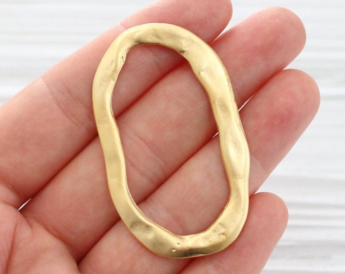 2pc Gold Ring Connectors Gold Link Ring Pendant Large Ring - Etsy