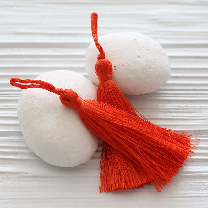 Burnt Orange Silk Tassel Tassels Tassels for Jewelry - Etsy